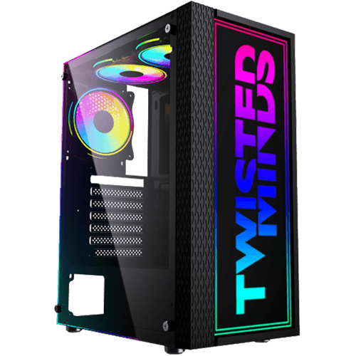Twisted Minds Trinity-03 Tempered Glass Mid Tower Gaming Case - Black ...